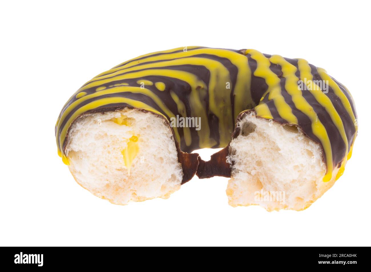 bitten donut isolated on white background Stock Photo - Alamy