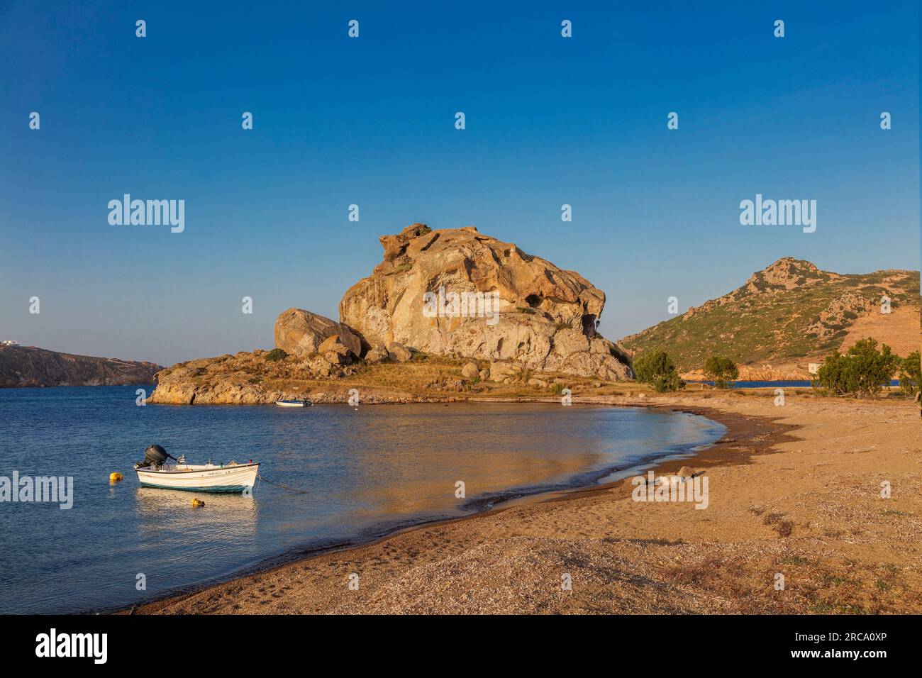 Patmos, Greece, Petra Beach Stock Photo - Alamy