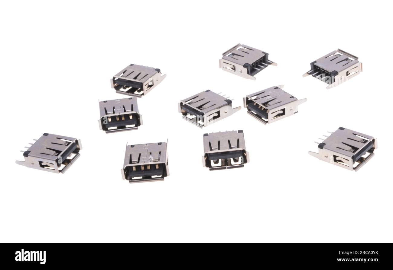 usb connector isolated on white background Stock Photo - Alamy