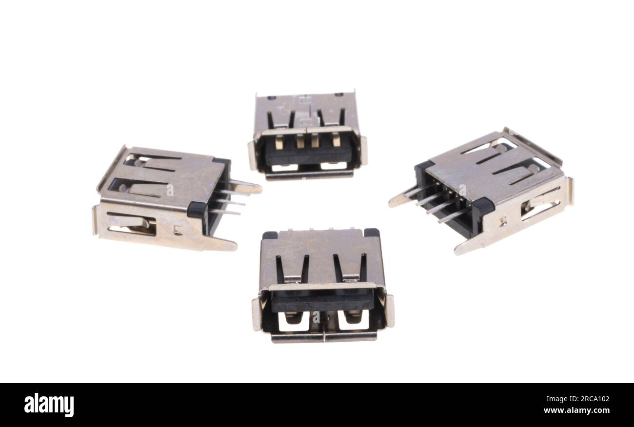 usb connector isolated on white background Stock Photo - Alamy