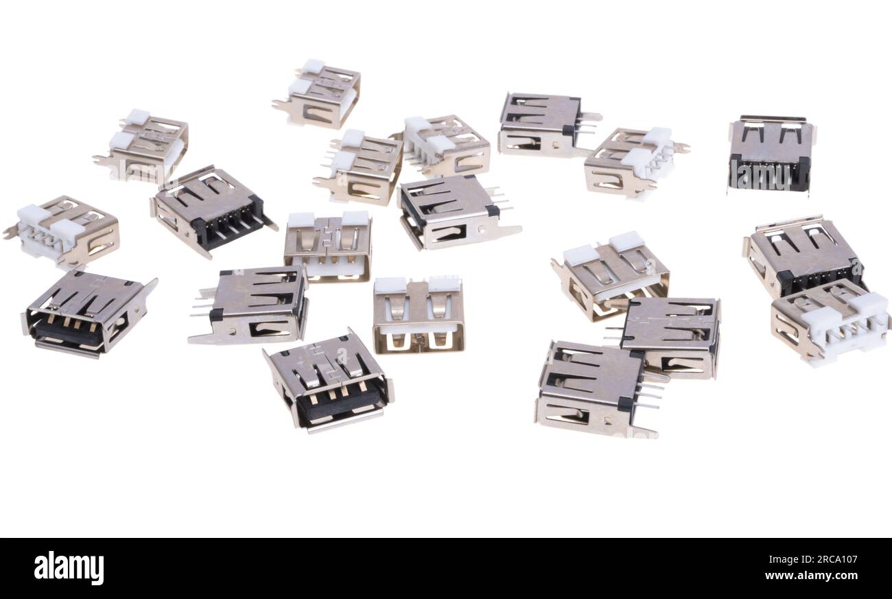 usb connector isolated on white background Stock Photo - Alamy