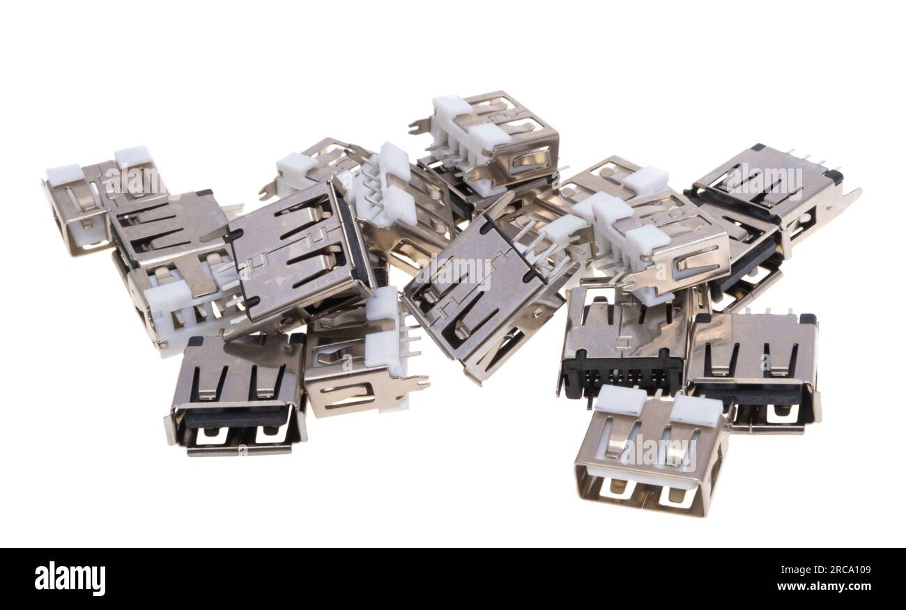 usb connector isolated on white background Stock Photo - Alamy