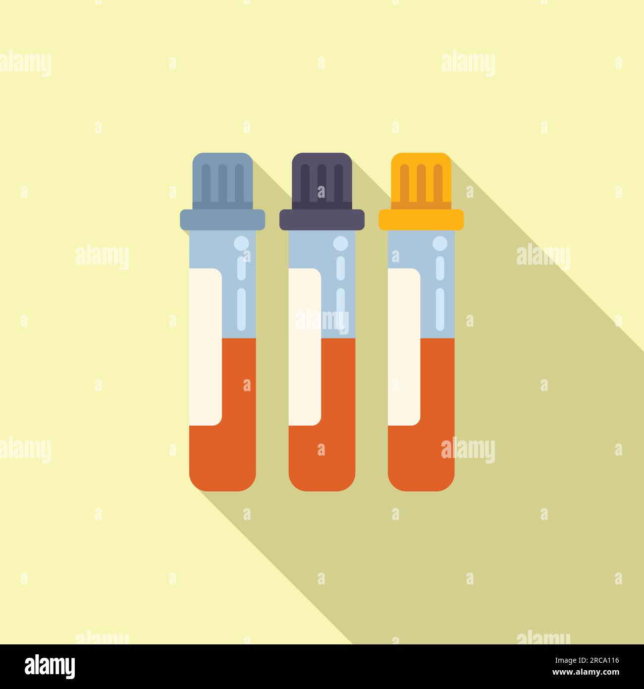 Test result blood icon flat vector. Medical lab. Positive rapid Stock ...
