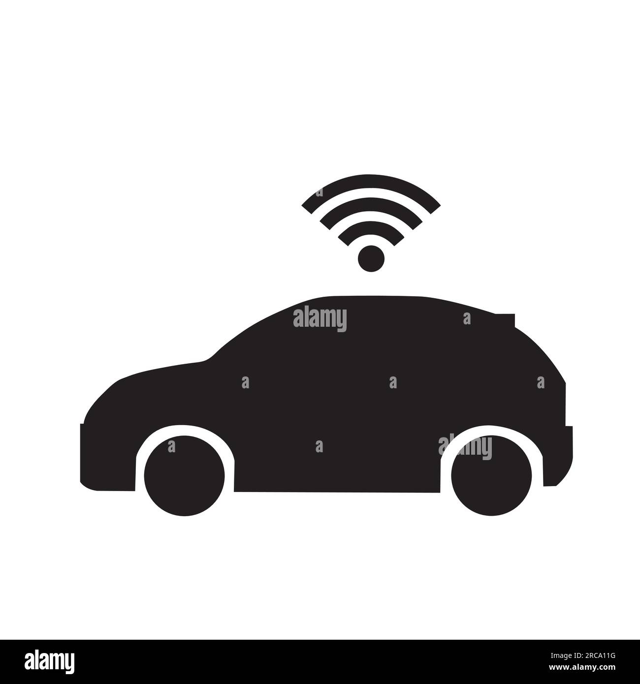 White electric car connected Stock Vector Images - Alamy