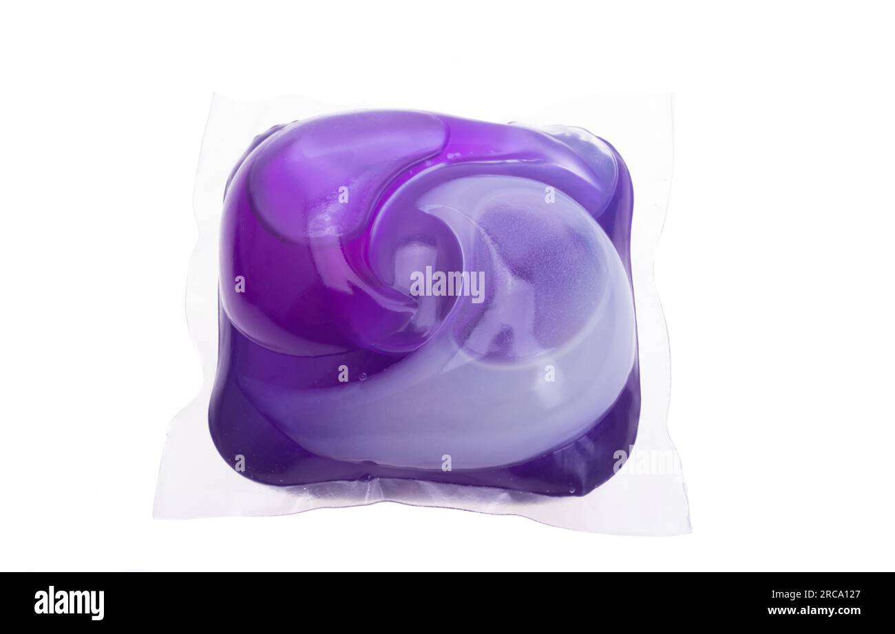 washing capsules isolated on white background Stock Photo - Alamy