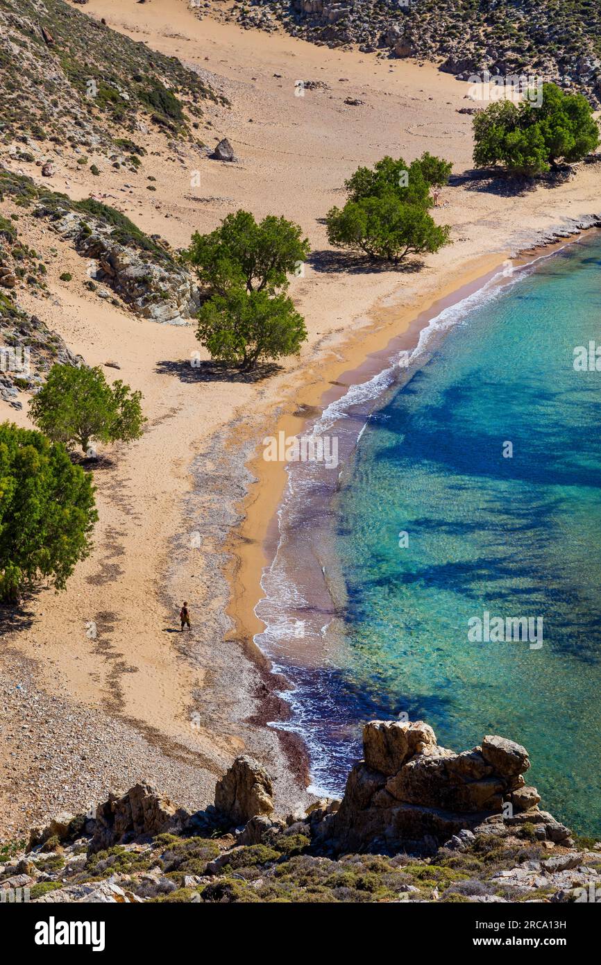 Patmos, Greece, Psili Ammos beach Stock Photo - Alamy