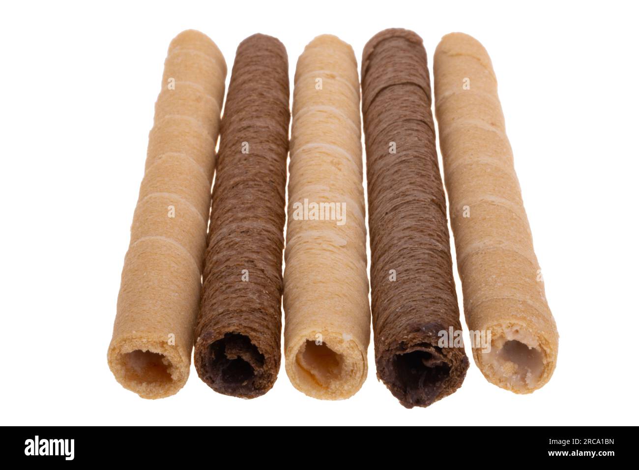 Heap delicious wafer rolls hi-res stock photography and images - Alamy