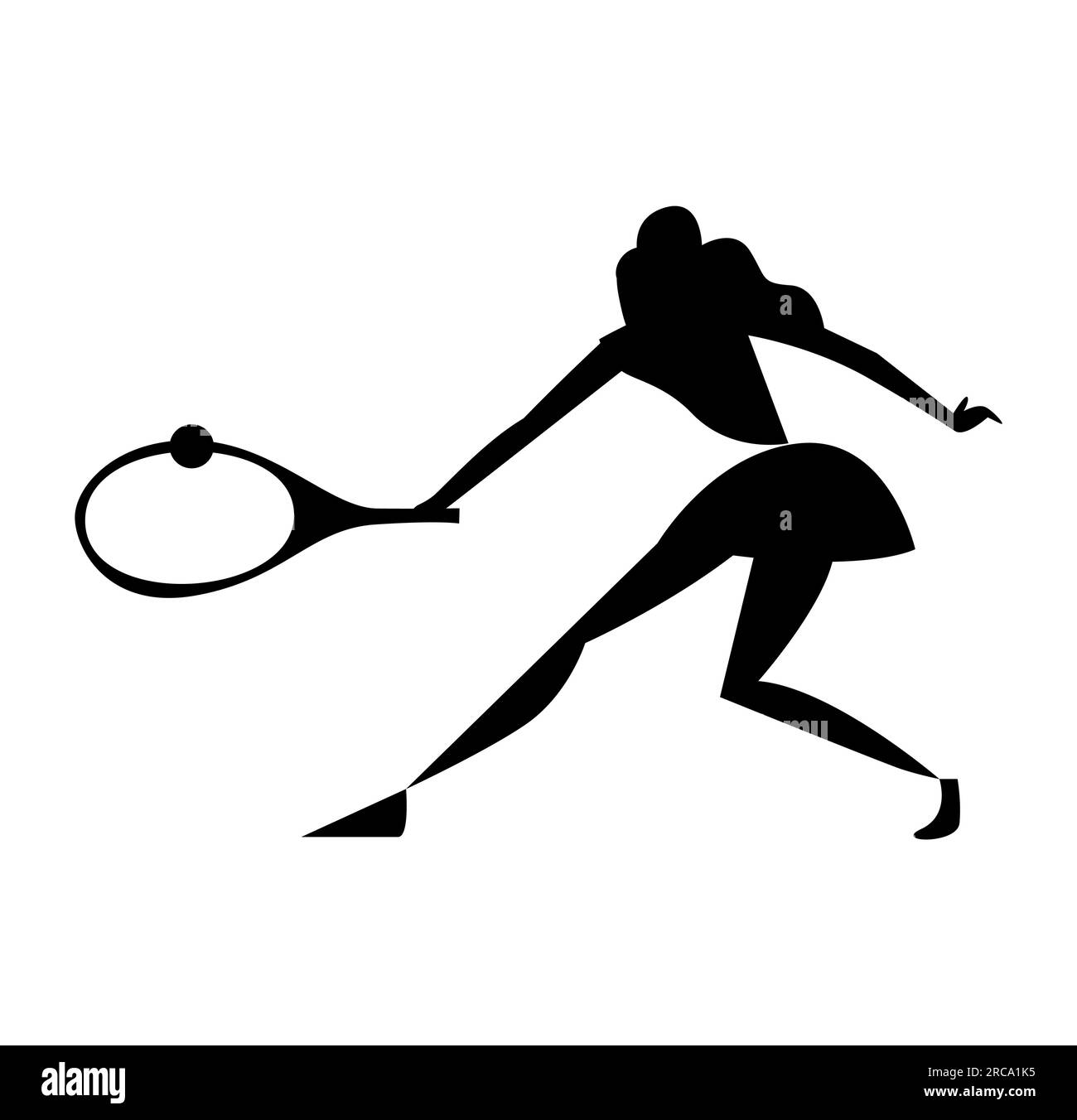 Black woman tennis player Stock Vector Images - Alamy