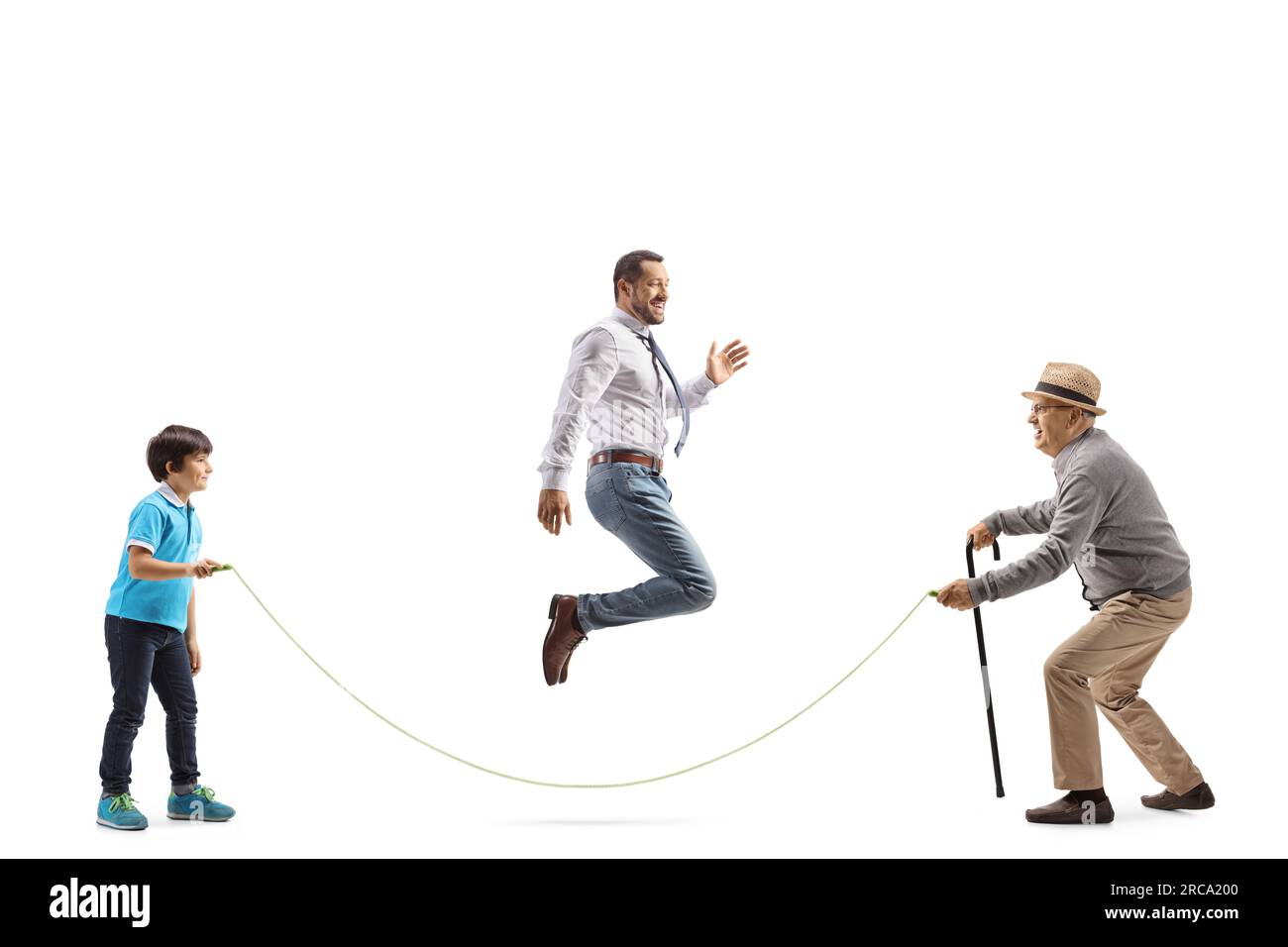 Child playing of jumping rope hi-res stock photography and images - Alamy