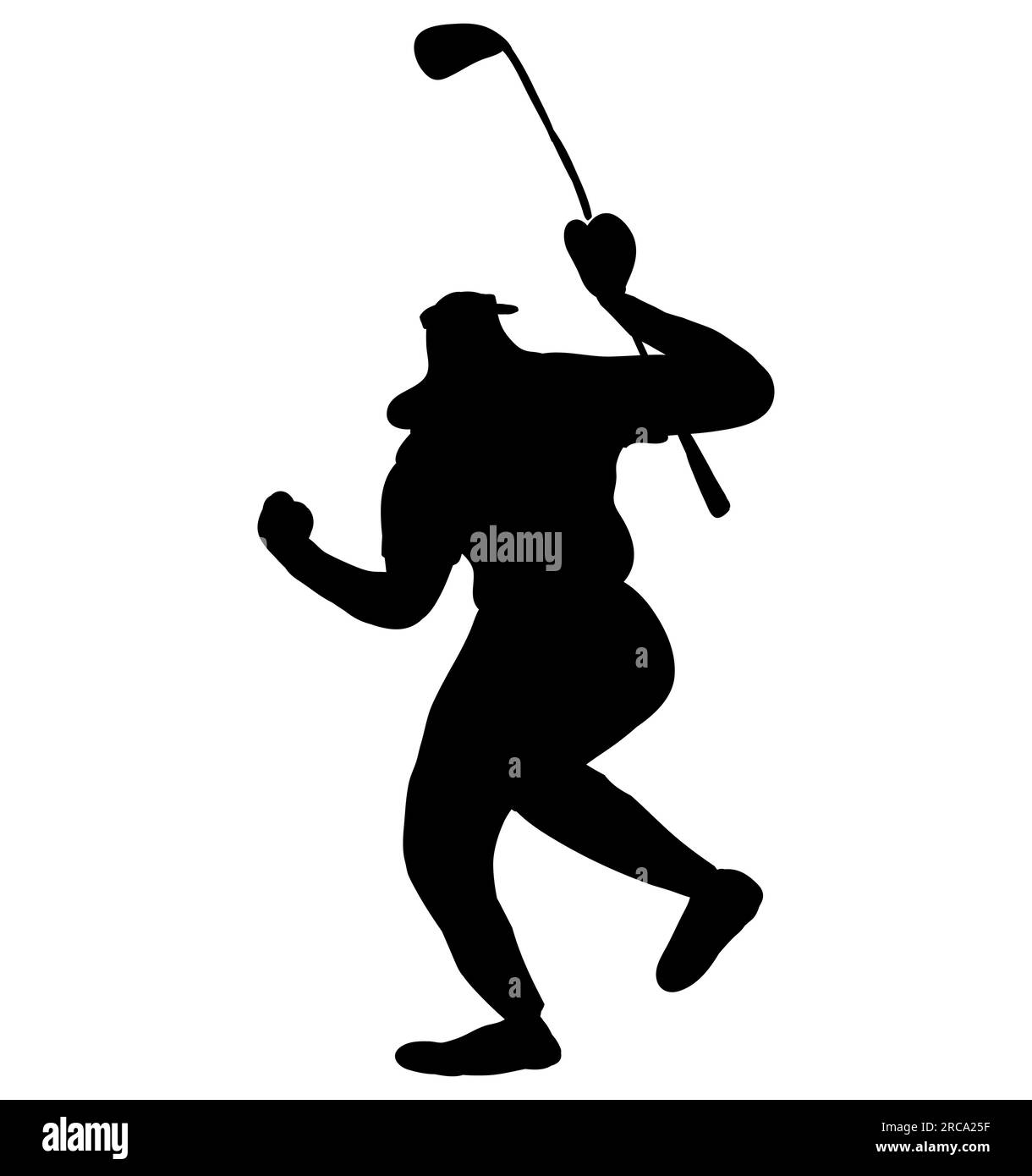 Golfing couple on golf course Stock Vector Images - Alamy