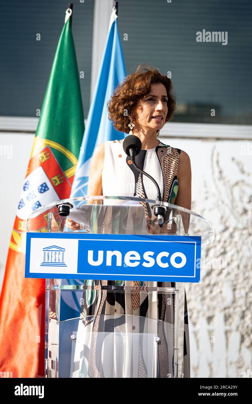 Paris, France. 12th July, 2023. UNESCO's General Director Audrey ...
