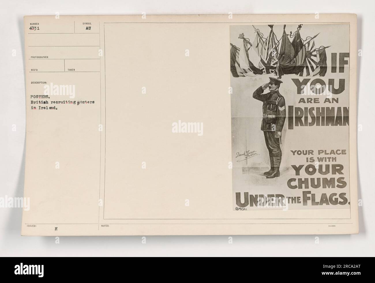 "British recruiting posters displayed in Ireland during World War I ...