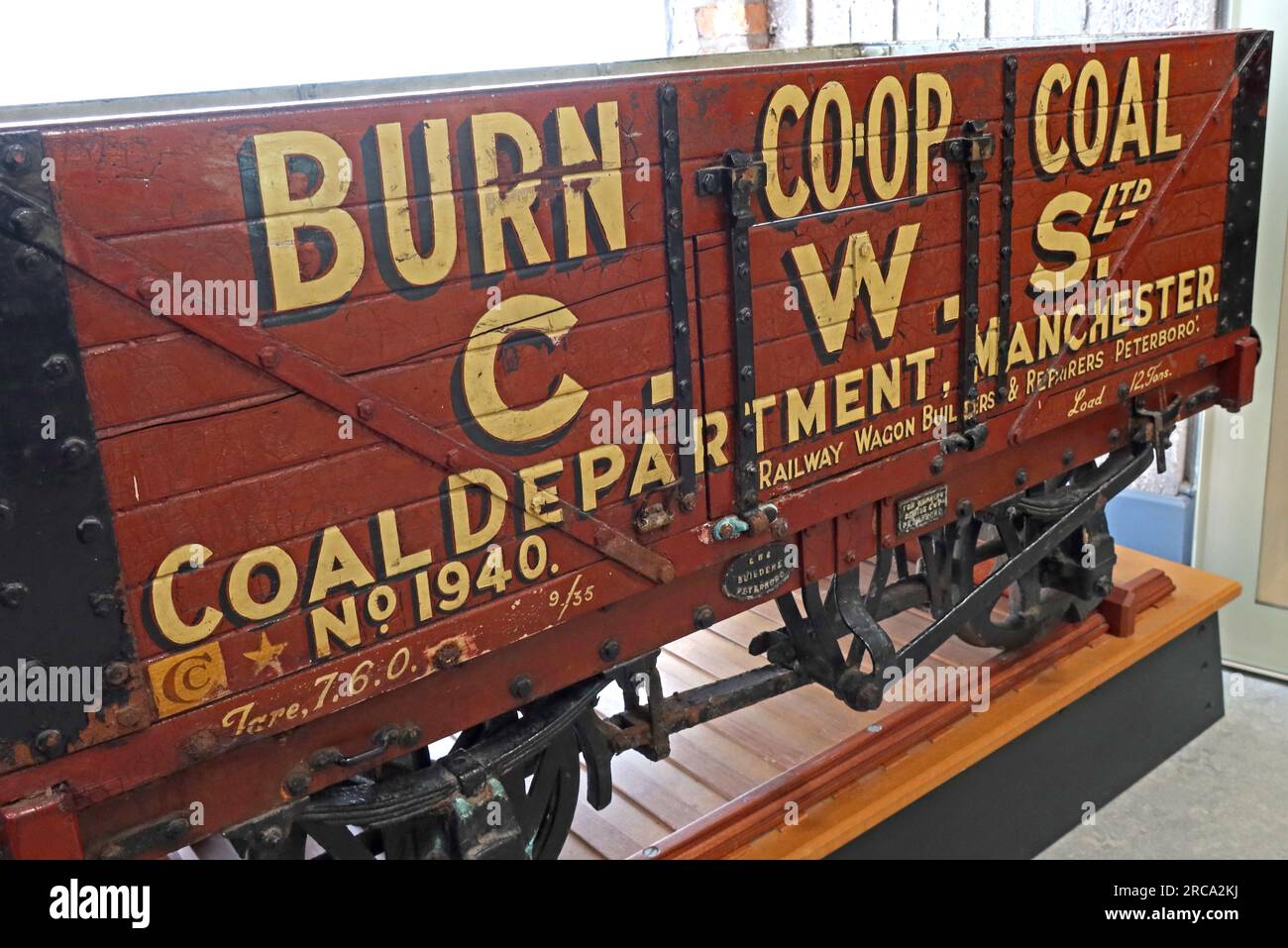 Rail waggon urging burn Co-Op coal CWS, coal department, Manchester, No ...