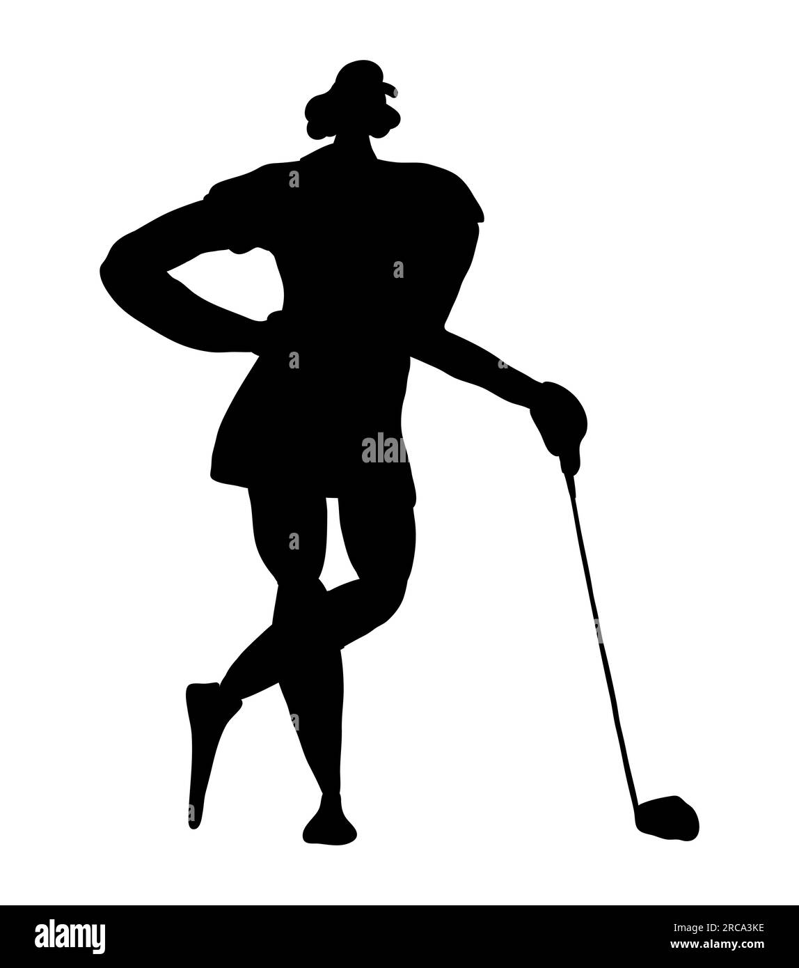 Women golfer Stock Vector Images - Alamy