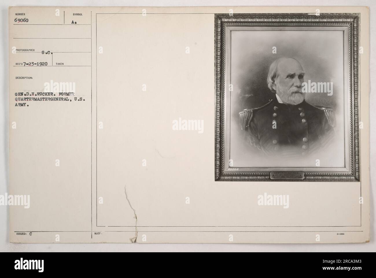 Gen. D.H. Rucker, former Quartermaster General of the U.S. Army, is ...