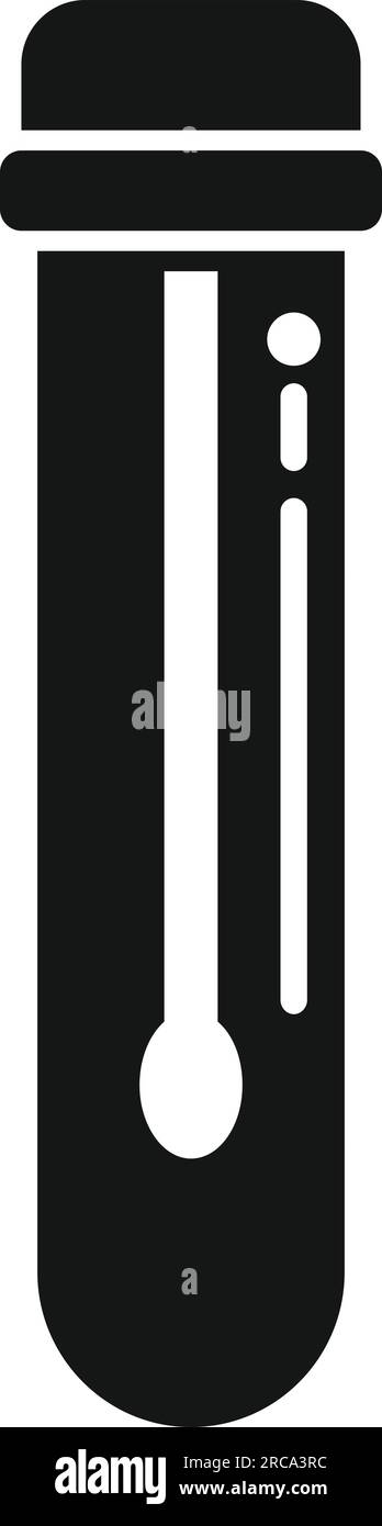 Test tube swab icon simple vector. Lab sample. Doctor rapid Stock ...