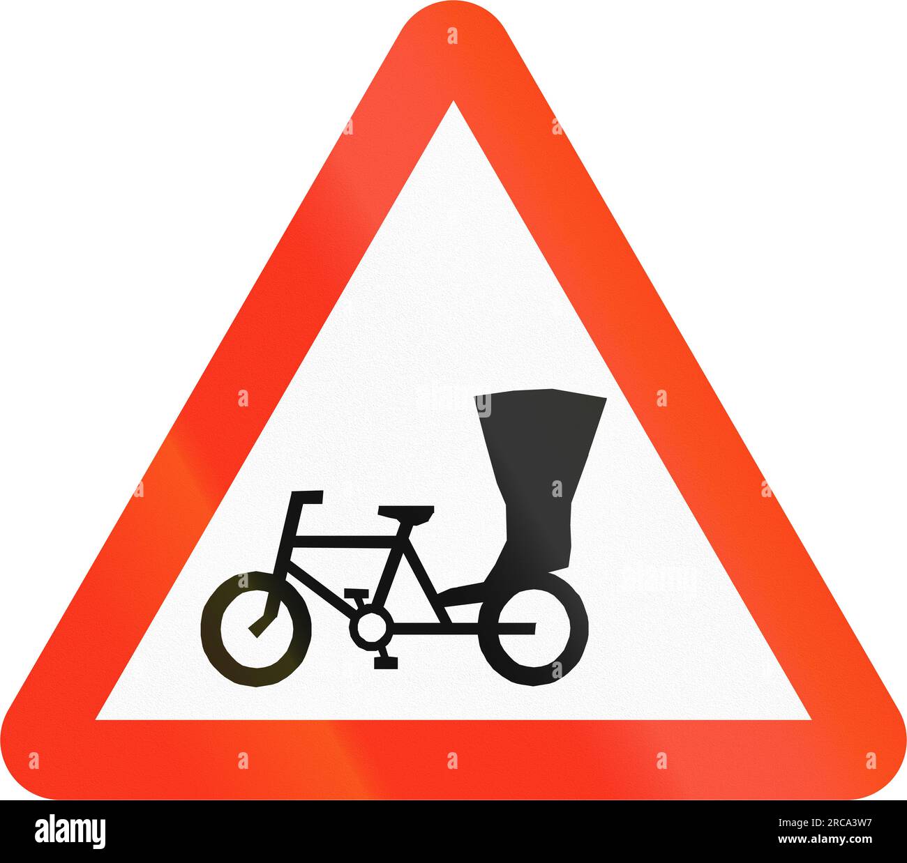 Warning sign in Bangladesh: Cycles And Rickshaws Using The Road Ahead ...
