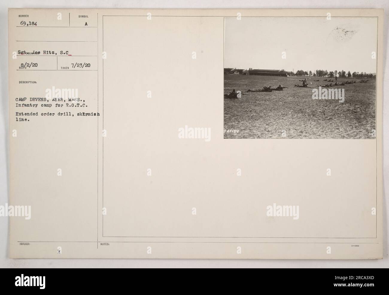CAMP DEVENS, AYER, MASS. August 2, 1920 - In this photograph taken at ...