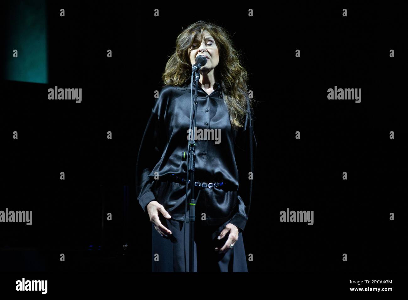 Ostia Antica, Italy. 12th July, 2023. Italian singer Carla Bissi, aka ...