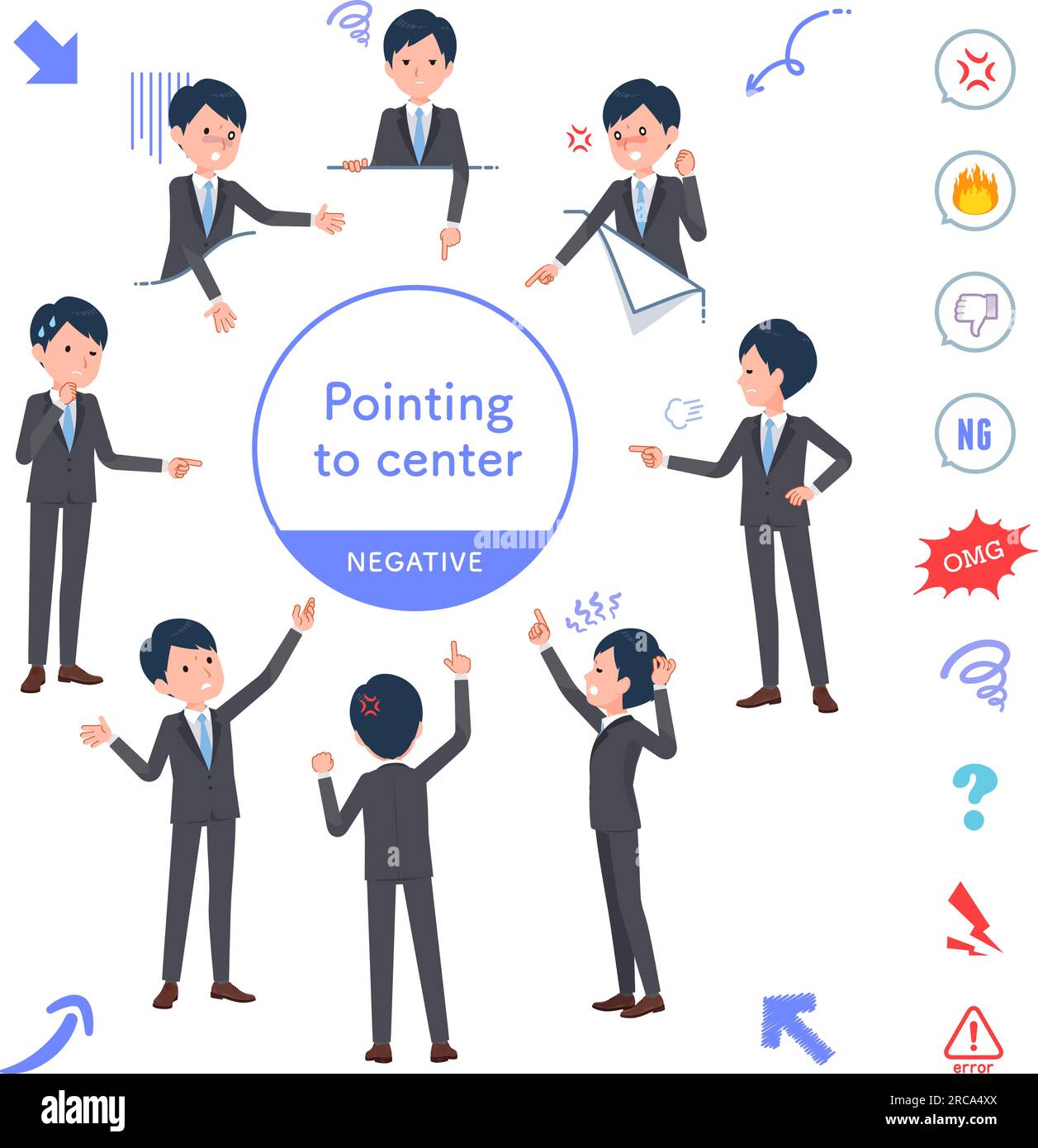 Left angry Stock Vector Images - Alamy