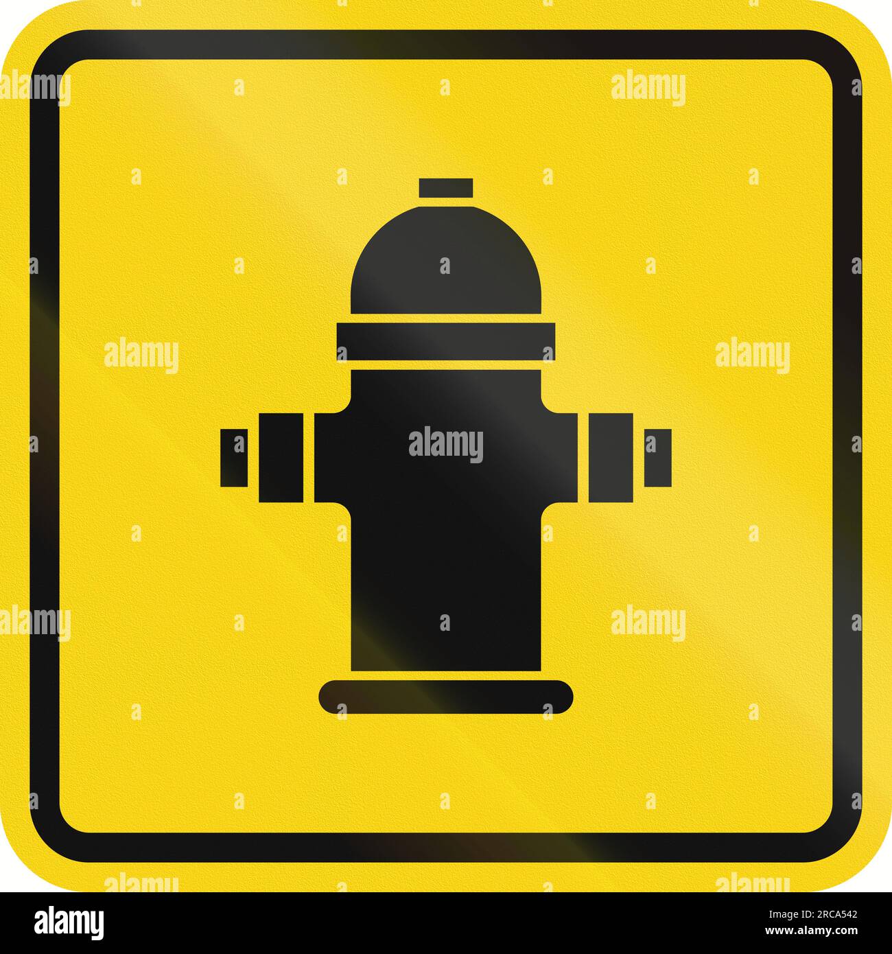 Fire hydrant sign in Canada. This sign is used in Ontario Stock Photo ...