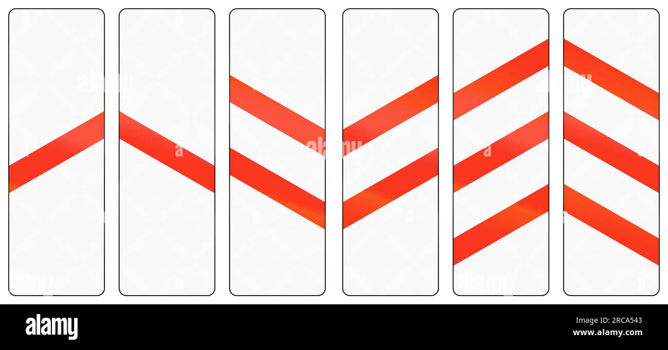 Bangladeshi level crossing countdown markers in distances of 80, 160 ...