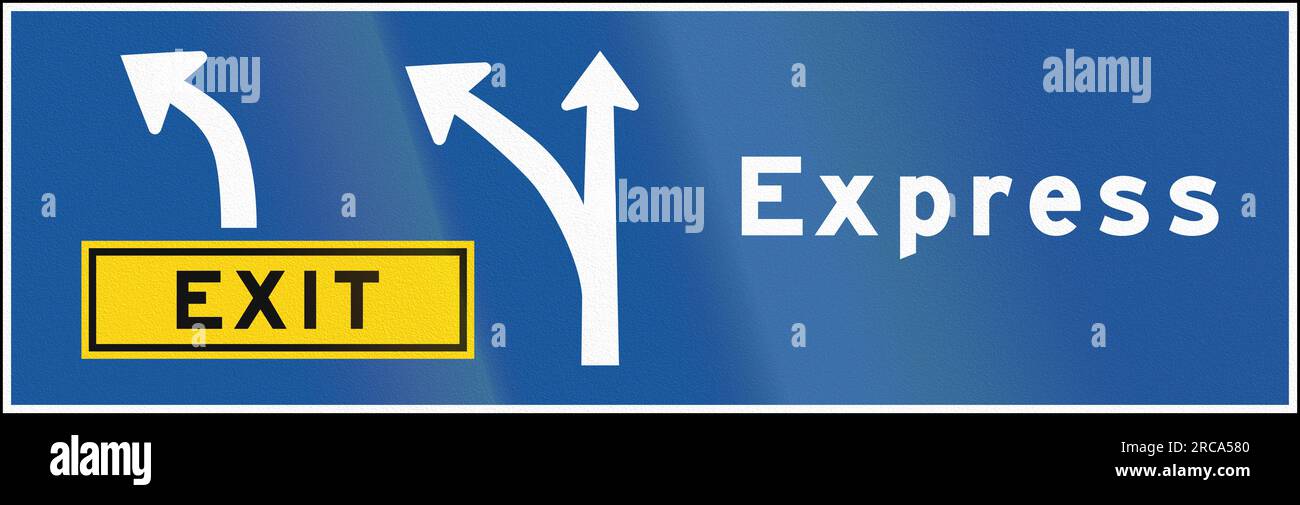 An express lane and exit sign in Ontario, Canada Stock Photo - Alamy