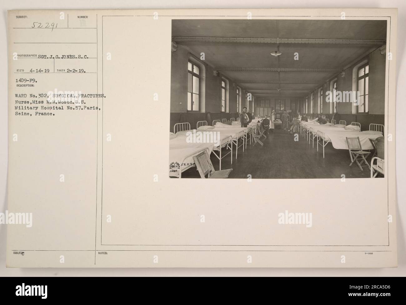 This photograph, taken by Sergeant J.G. Jones on February 2, 1919 ...