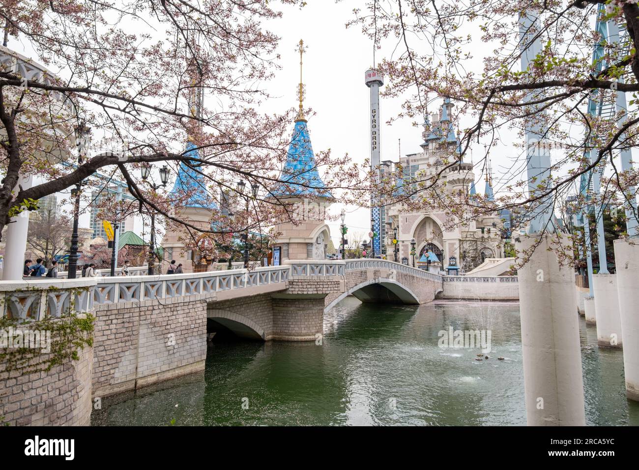 Seoul, South Korea - 4 April 2023: The castle in Magic Land, an outdoor ...
