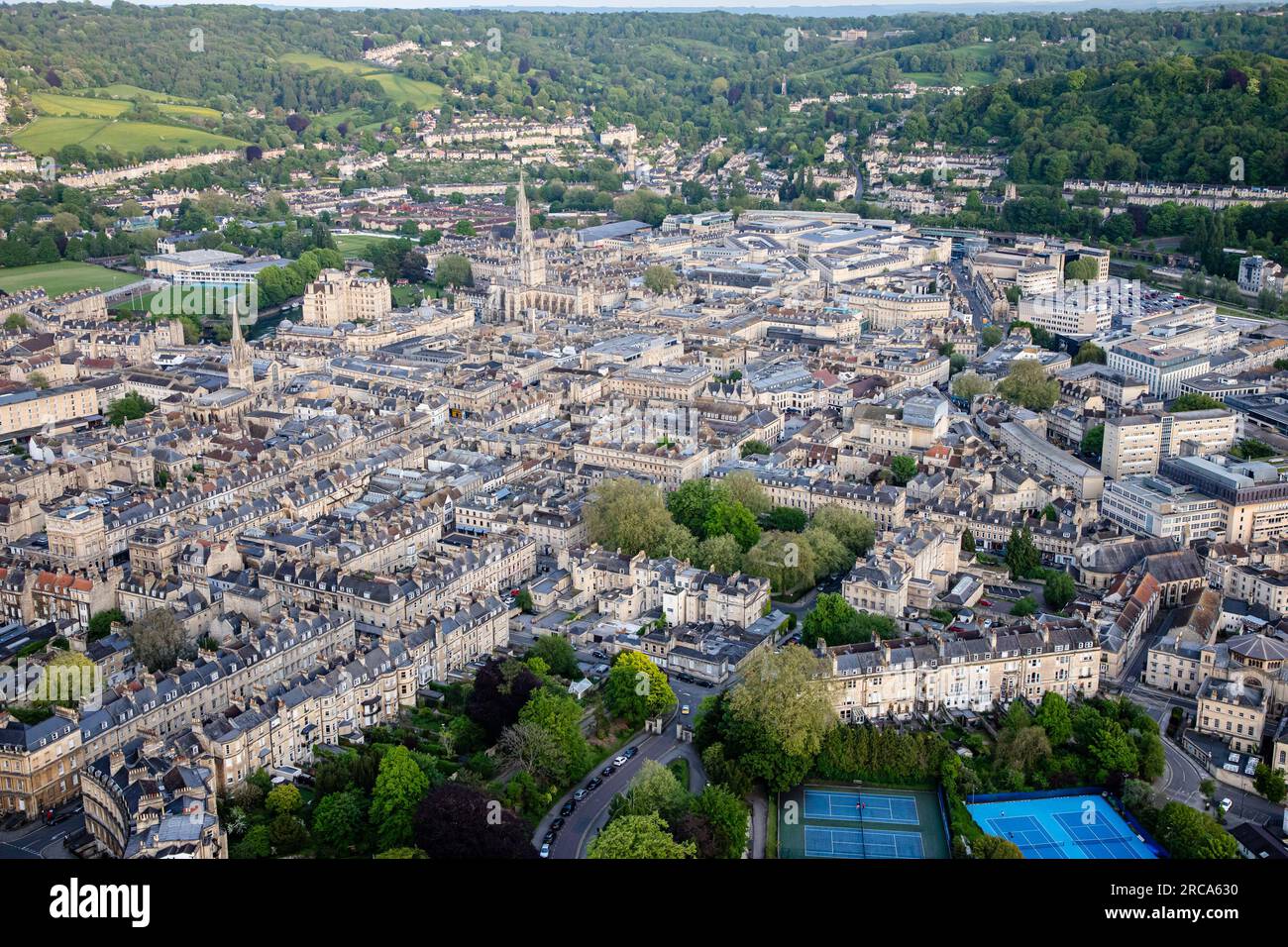Aerial photograph of the city of bath Stock Photo - Alamy