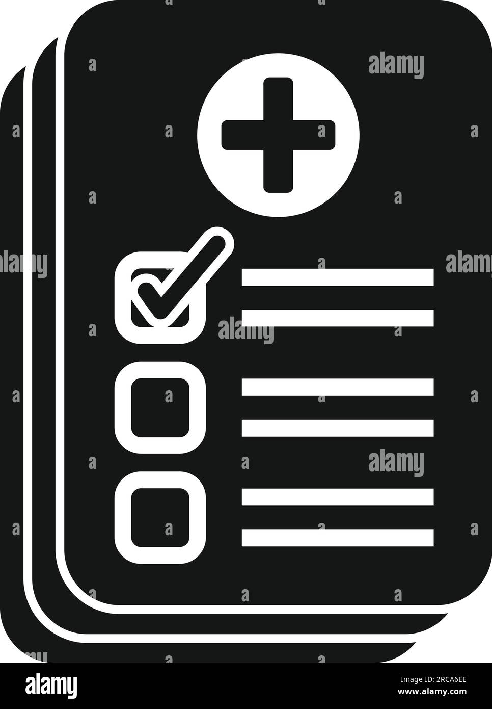 Test result paper icon simple vector. Scientist kit. Digital clinic ...