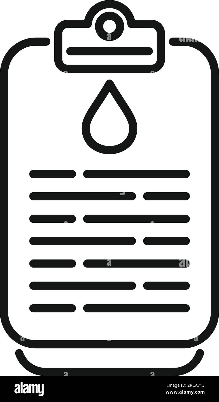 Blood test icon outline vector. Result dna. Trial data Stock Vector ...
