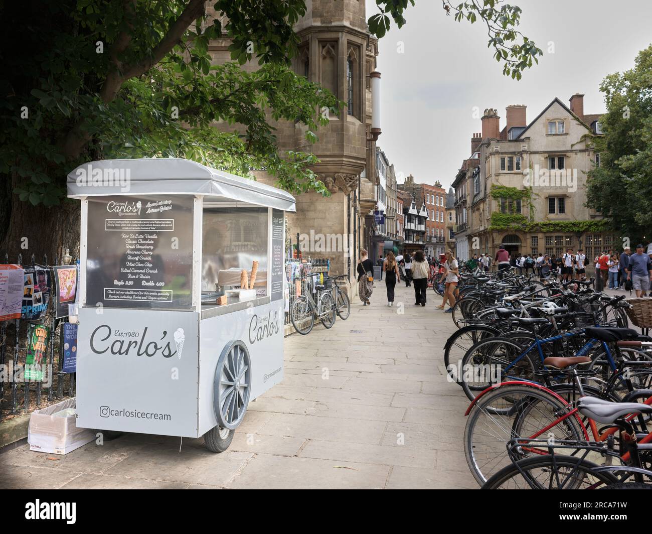 Carlo's street food ice cream stall, opposite St John's College ...