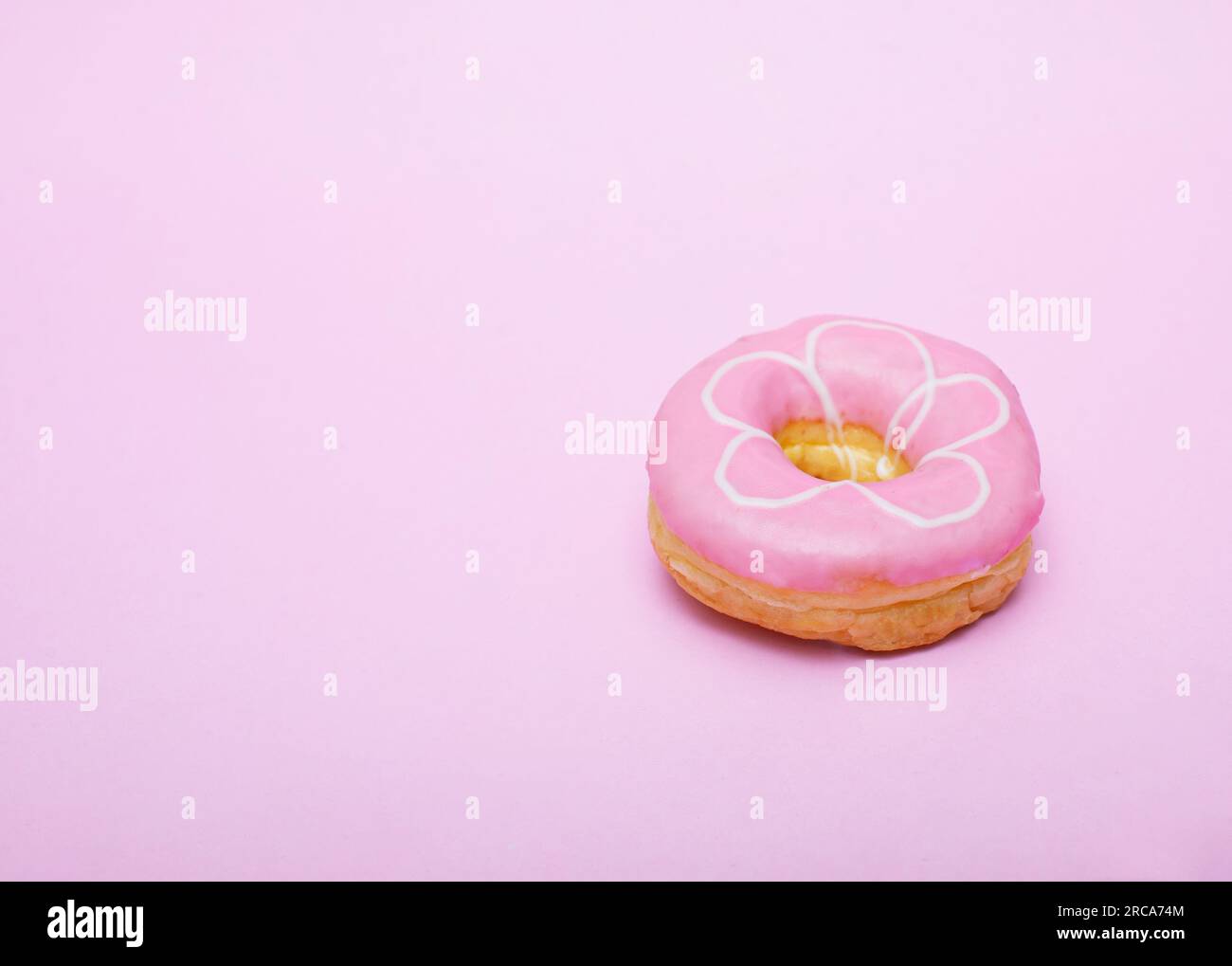 pink glazed donut isolated on white background Stock Photo - Alamy