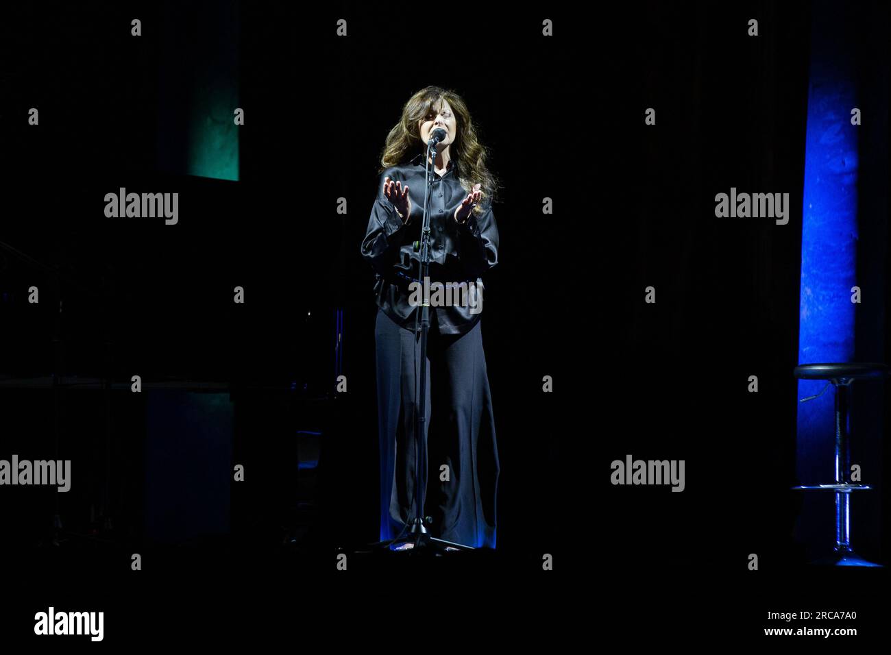 Italian singer Carla Bissi, aka Alice, during the concert "Eri con me ...