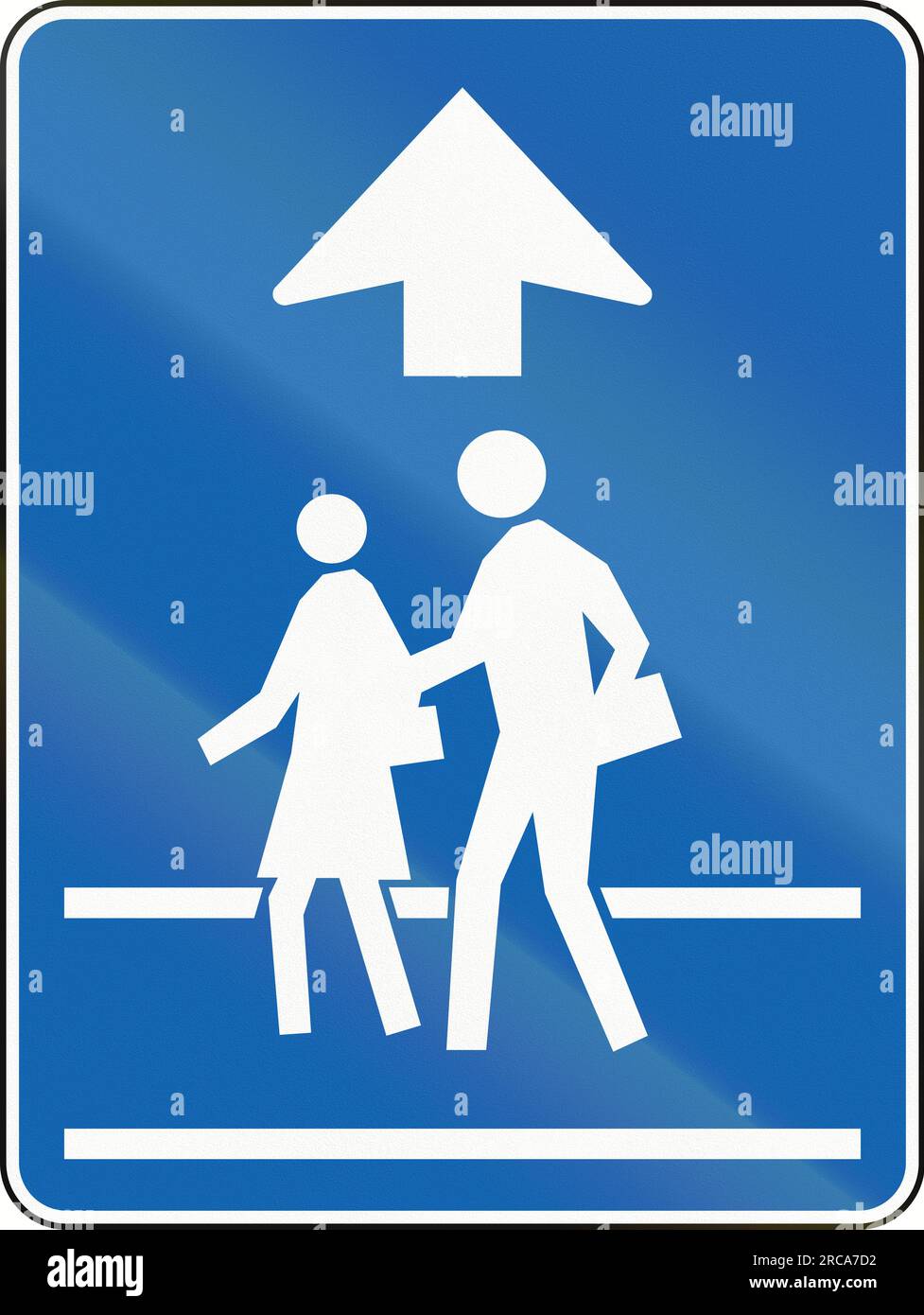School Crossing Ahead Sign
