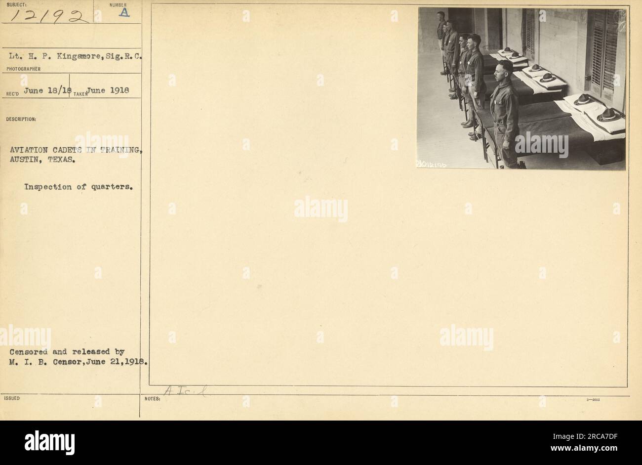"Lt. H. P. Kingmore, a Signal Corps officer, photographed Aviation ...