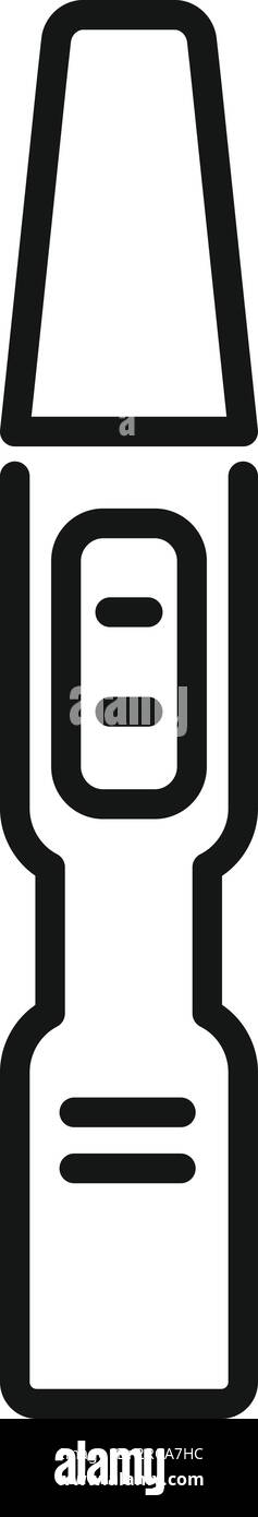Positive test result icon outline vector. Medical lab. Digital medicine ...