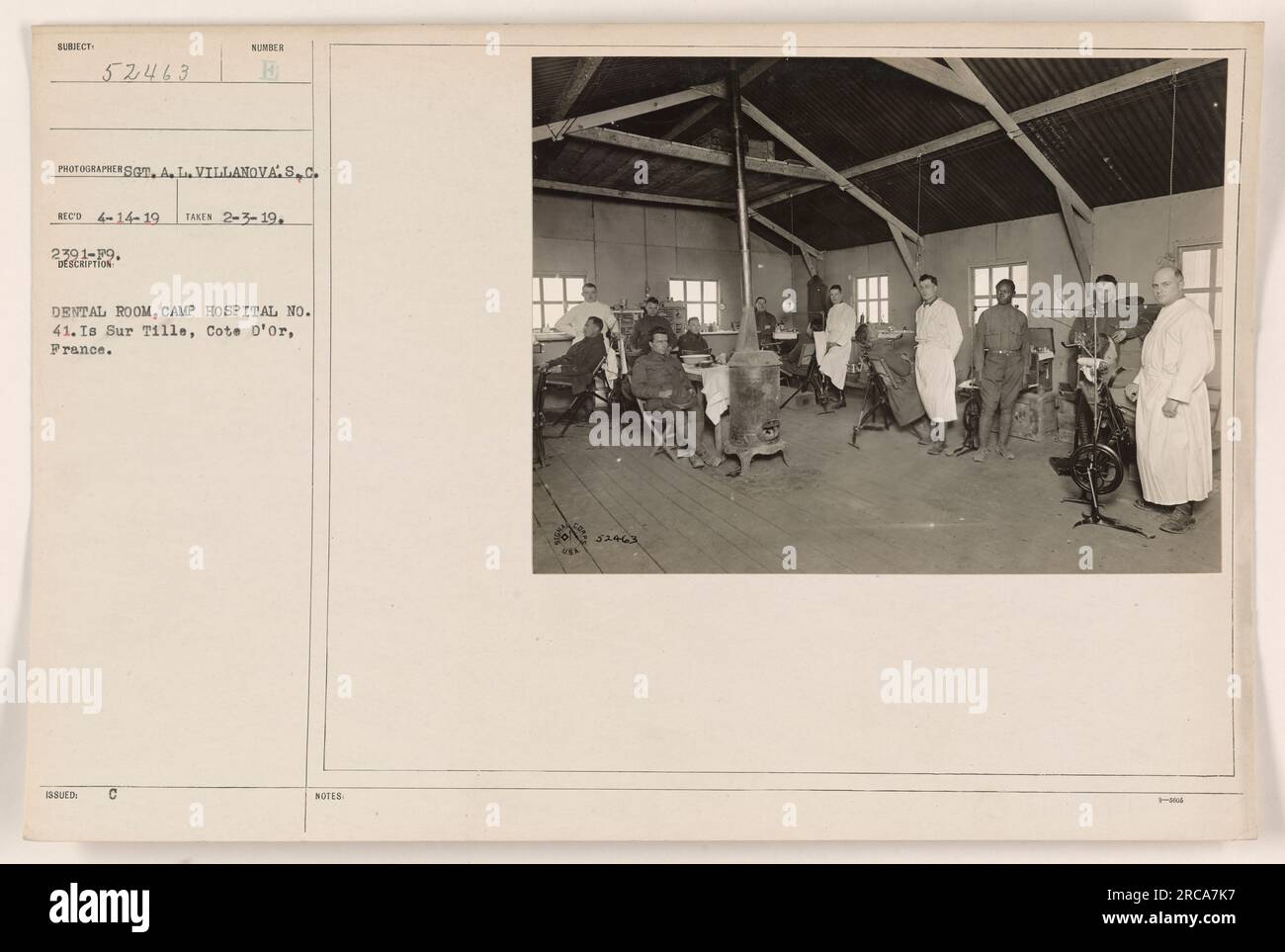 Image of a dental room at Camp Hospital No. 41 in Is Sur Tille, Cote D ...
