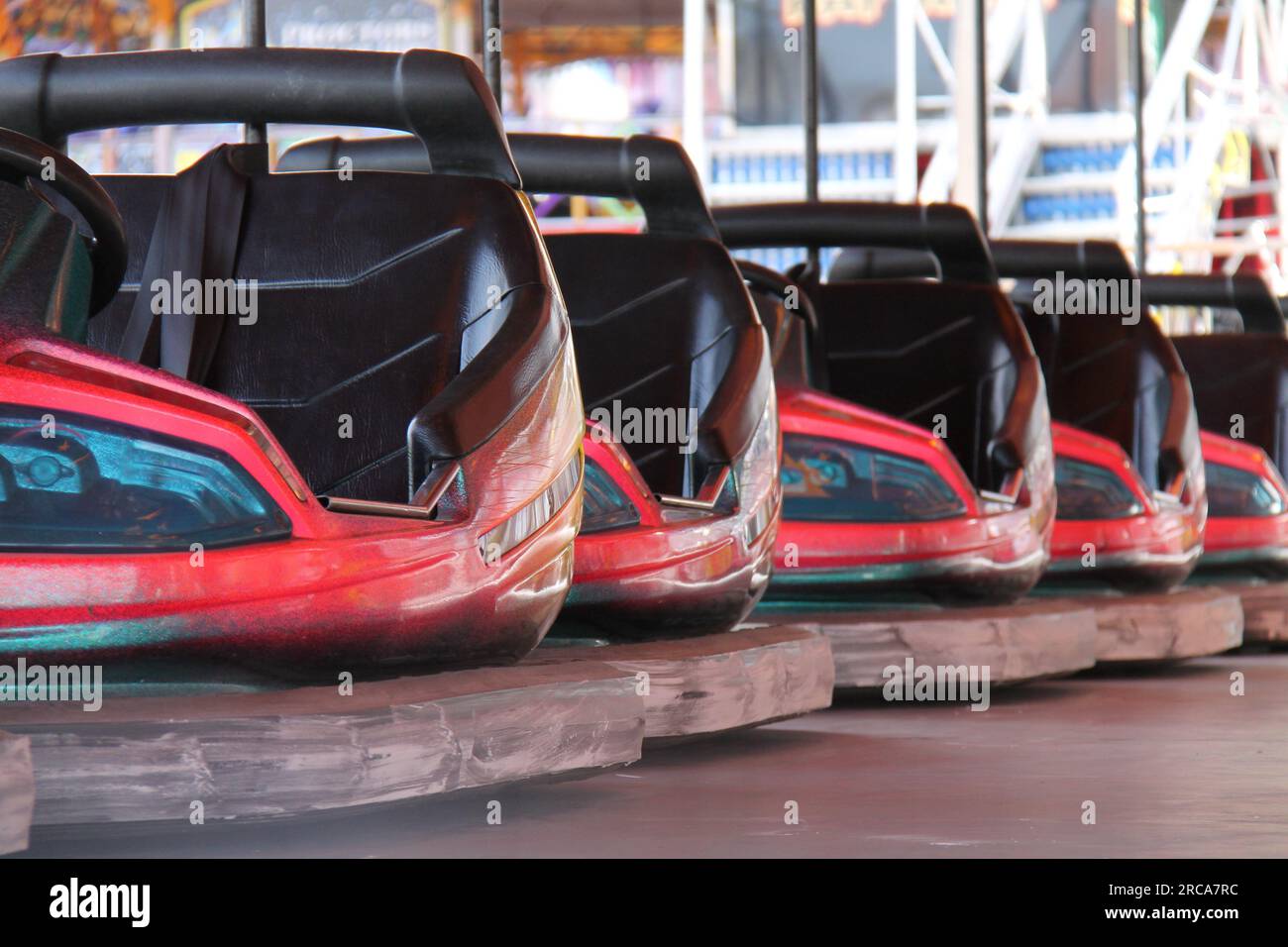 A Row of Fun Fair Amusement Park Dodgem Cars Stock Photo - Alamy