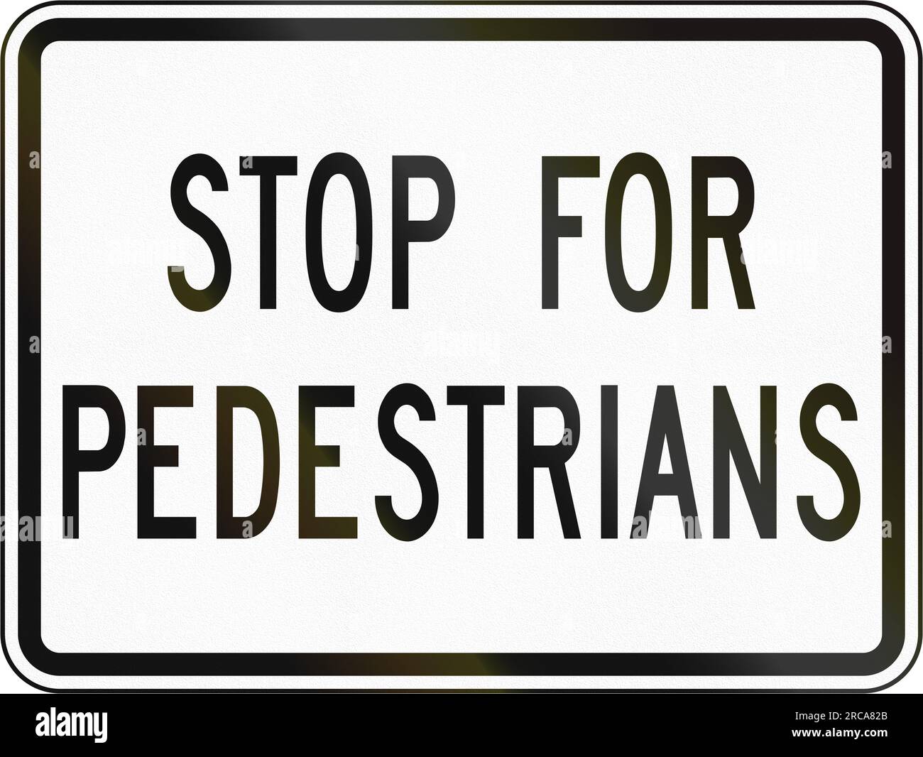 Supplementary plate for crosswalk signs in Canada, requiring drivers to ...