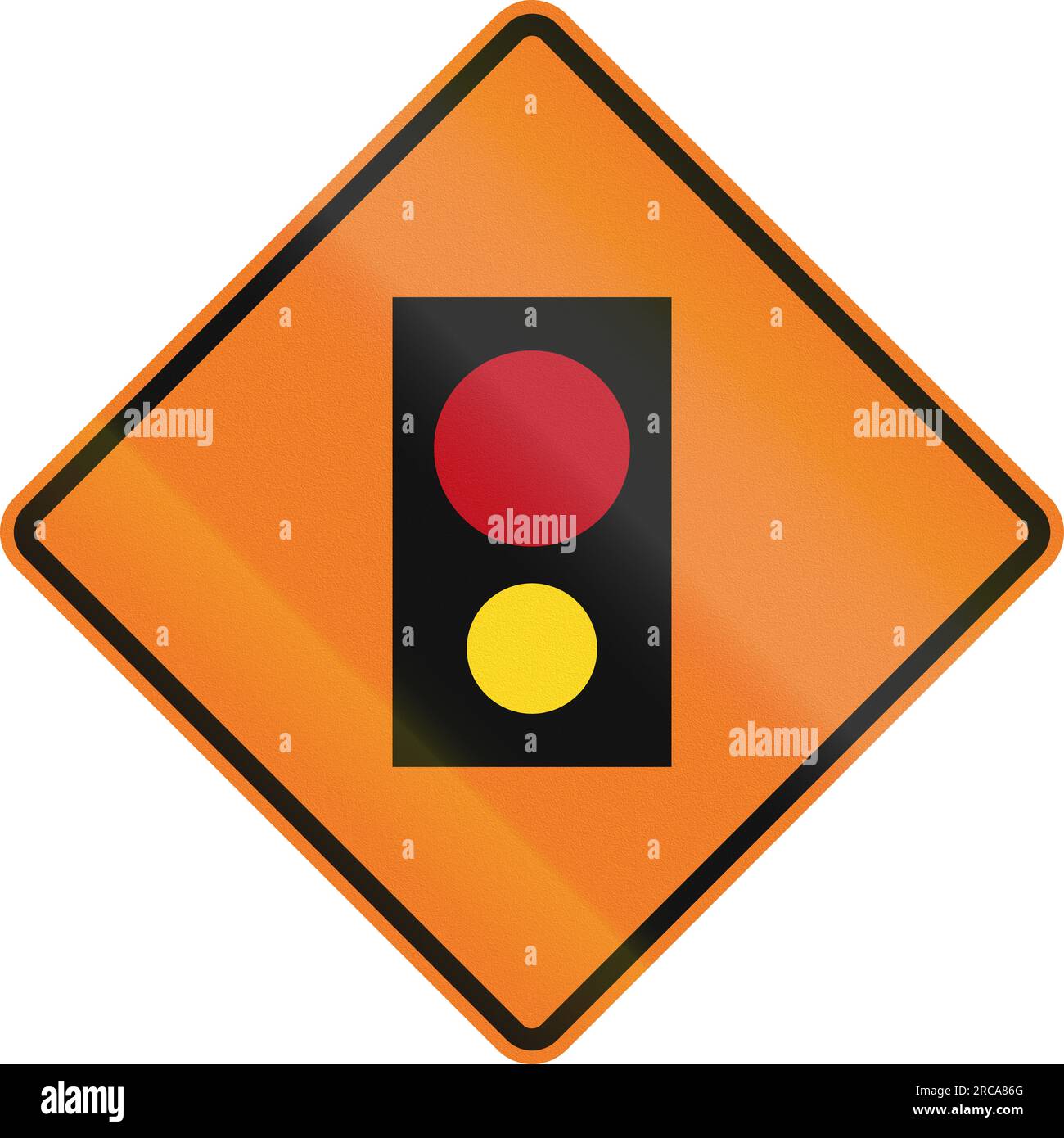 Canadian temporary road warning sign - remote control device. This sign ...