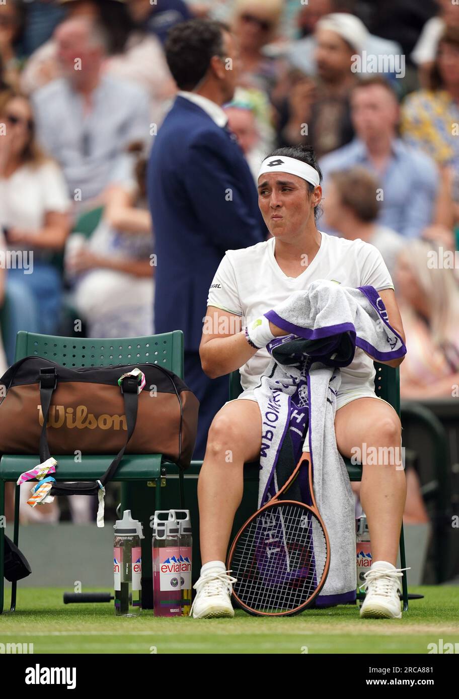 Ons Jabeur during the Ladies Singles - Semi Final match against Aryna ...