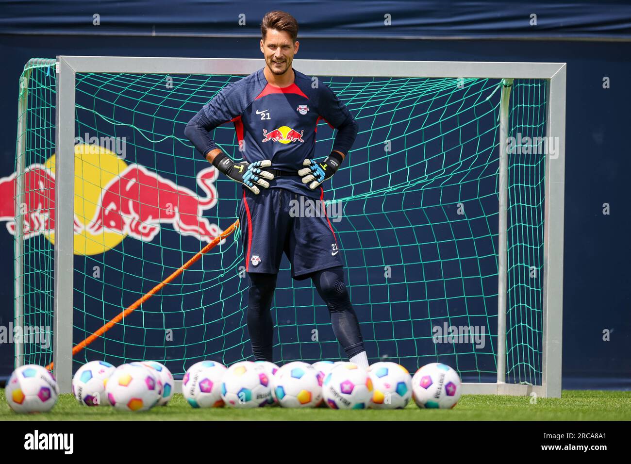 Leipzig, Germany. 13th July, 2023. Soccer, Bundesliga, RB Leipzig ...