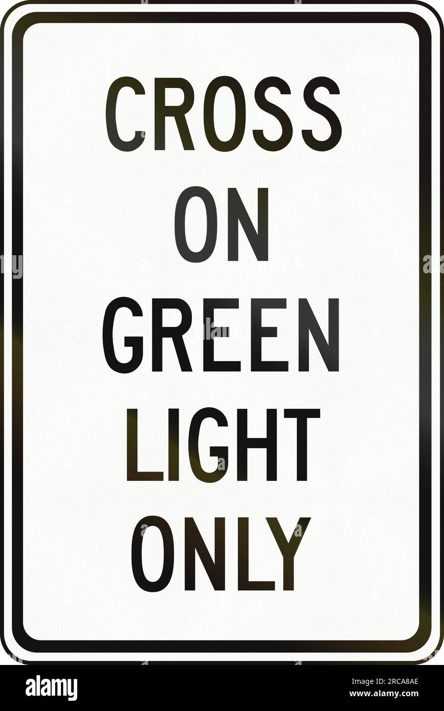 Canadian traffic sign - Cross on green sign only. This sign is used in ...
