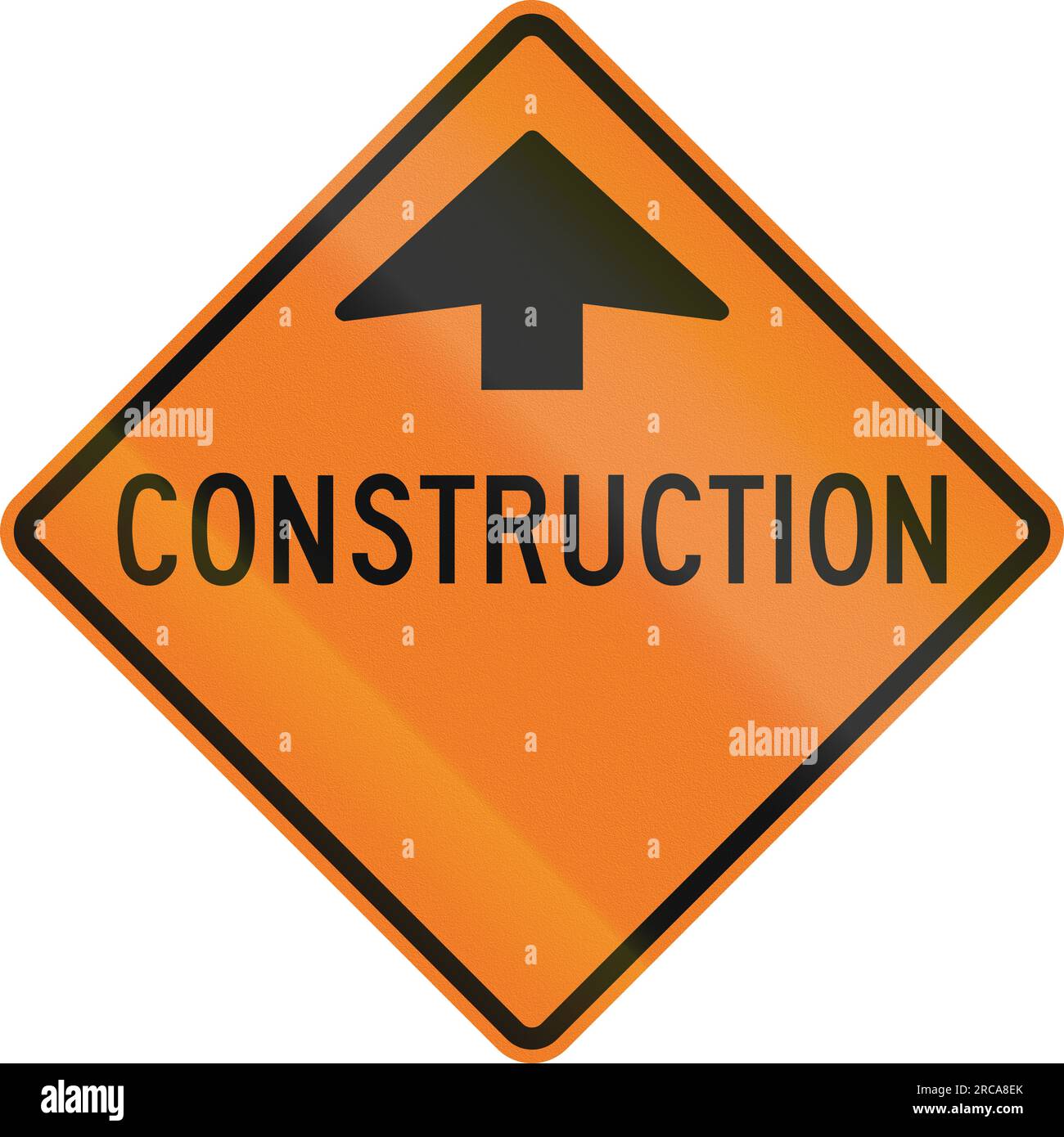 Canadian warning sign - Construction site ahead. This sign is used in ...