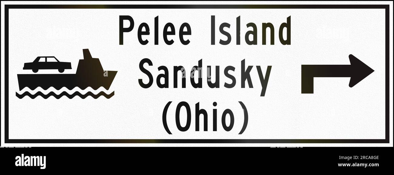 A Ferry Guide Sign In Ontario - Canada Stock Photo - Alamy
