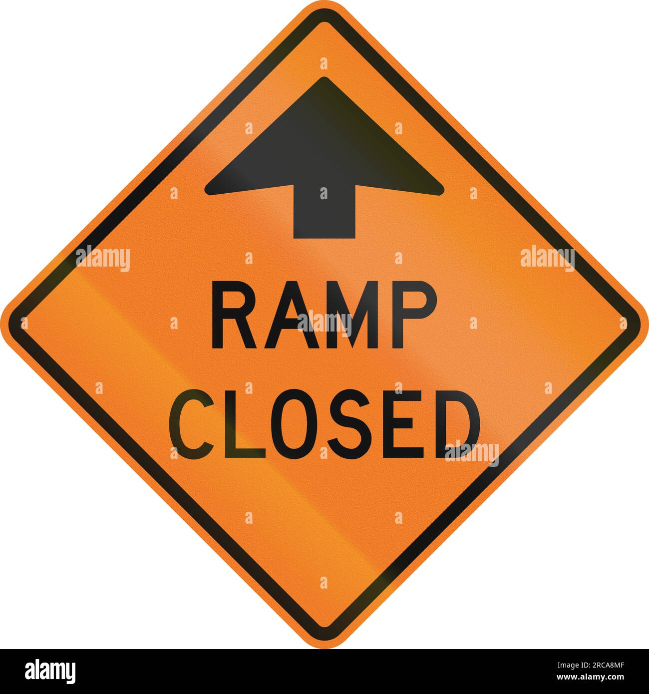Roadworks sign in Canada - Ramp Closed. This sign is used in Ontario ...
