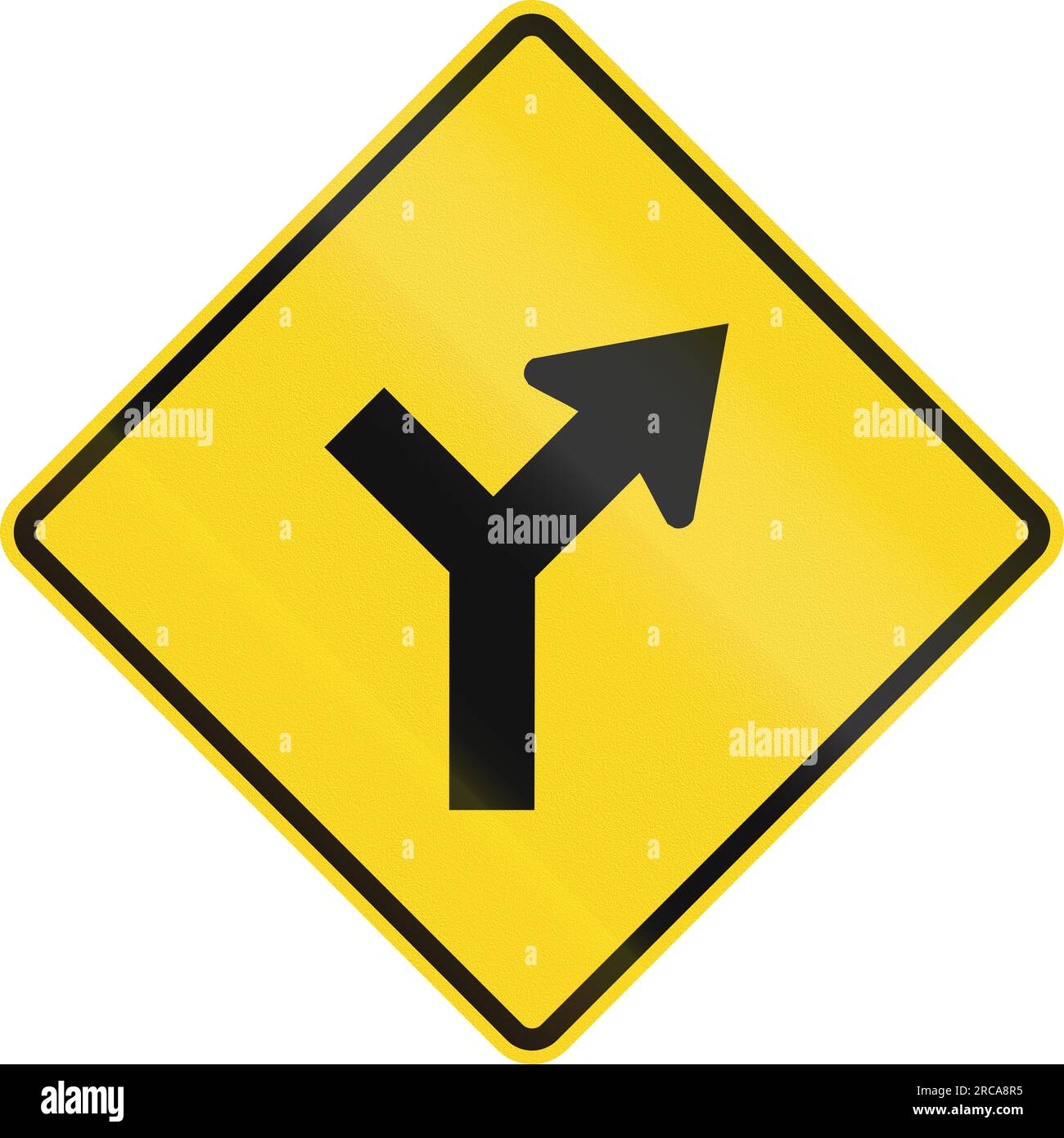 Canadian road warning sign - 3-way Intersection with priority ahead ...