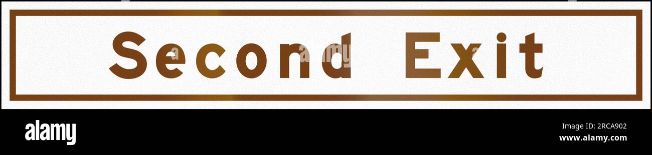 Guide road sign in Canada - Second exit. This sign is used in Ontario ...